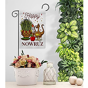 Iranian New Year Garden Flag Home Decor Banner Wall Art Patio Lawn Front Porch Room Decorations Small Outdoor Tapestry Yard Sign Celebration Persian New Year Christian Religion Day Holiday Made In USA