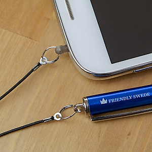 The Friendly Swede Extra Long Stylus Pen for Touchscreen — Set of 3 Thin-Tip High Precision Capacitive 7.3" Stylus Pens; Incl. Elastic Lanyards, 3 Replaceable Tips & Cleaning Cloth - Pink/Purple/Blue