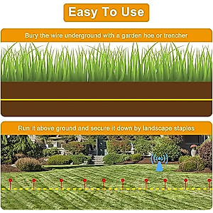 AYNEFY Pet Fence Coil Wire Cables,300m/984ft Dog Fencing System Boundary Electric Wire Dog and Cat Containment Fences Supplies