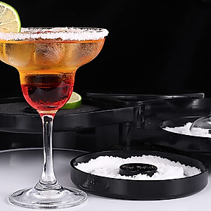 Harewu 3-Tier Bar Juice Cocktail Seasoning Box with Sponge，for Cocktails and Margarita Mixing,Salt and Sugar Containerfor Bar,Pub Party and Reception