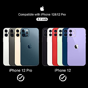 ULUQ Glass Screen Protector for iPhone 12/iPhone 12 Pro, HD Tempered Glass Film, 9H Hardness Anti Scratch, 6.1inch, 3 Pack