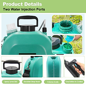 Battery Powered Sprayer 2 Gallon, Upgrade Powerful Electric Sprayer with 3 Mist Nozzles, Rechargeable Handle, Retractable Wand, Garden Sprayer with Adjustable Shoulder Strap for Lawn,Garden,Cleaning