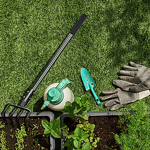 BARAYSTUS Long Hand Cultivator, Carbon Steel & Stainless Steel Tiller Cultivator, Garden Cultivator with Telescopic Handle and Soft Handle Cover, Hand Tiller for Digging Loosening Weeding