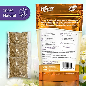 Little Hamster Odor Blaster | a New Generation Of Animal Bedding Deodorizer | Unique Formula for Slow Release | Natural Fresh Scent - Lavender & Chamomile | Up to 15 Weeks Supply | 3 x 0.5oz bags
