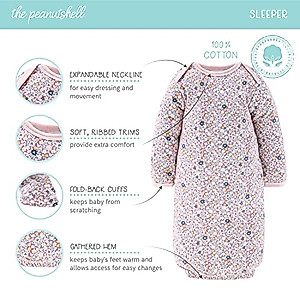 The Peanutshell Newborn Clothes & Accessories Gift Set for Baby Girls - 16 Piece Layette Set - Floral - Fits Newborn to 3 Months