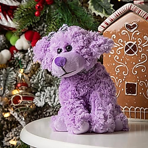 The Petting Zoo Scruffy Dog Stuffed Animal, Gifts for Girls, Purple Dog Plush Toy 9 Inches
