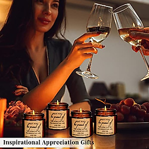 10 Pcs Jars Scented Soy Candles 3.5 oz May You Be Proud of The Difference You Make Candles Thank You Gifts for Employee Appreciation Gifts Secretaries Gifts (Black)