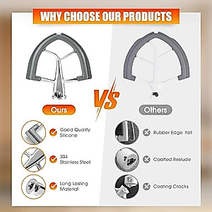 Flex Edge Beater For KitchenAid 4.5-5 Quart Tilt-Head Stand Mixer,Stainless Steel Kitchenaid Paddle Attachment with Silicone Edge Scraper,Kitchen Aid Mixer Accessory Replacement Parts