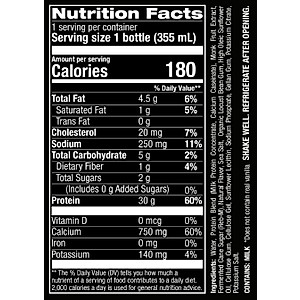 Jocko Mölk Protein Shakes – Naturally Flavored Protein Drinks, KETO Friendly, No Added Sugar, 30g Grass Fed Protein - Ready to Drink, 12 FL Oz, 12pk, Liquid (Vanilla)