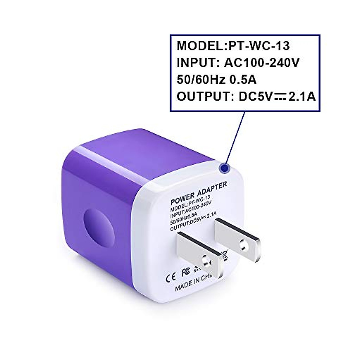USB Charger Plug,Wall Charger,Charging Block,5-Pack 2.1A/5V Portable Power Cube Charger Adapter Compatible for iPhone 14/13/12/11 Pro Max/Xs Max/XR/X/8/7/6S/6 Plus,Samsung Galaxy S23 S22 S21,LG,Moto