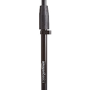 Amazon Basics Adjustable Boom Height Microphone Stand with Tripod Base, Up to 85.75 Inches - Black