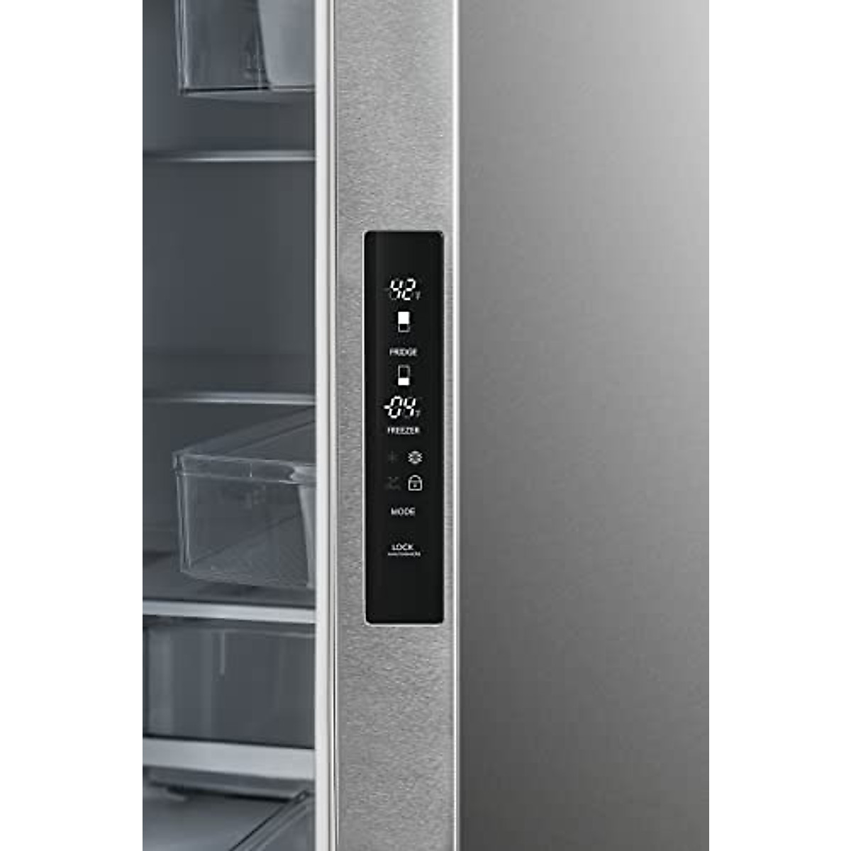 Hamilton Beach HBF1770 French Door Counter Depth Refrigerator with Freezer Drawer, 17.7 cu ft, Stainless Steel (Full Size)
