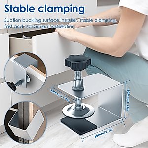 2 Pcs Drawer Front Installation Clamps,Drawer Fixing Clips,Adjustable Stable Furniture Woodworking Jig cabinet installation tools Front Drawer Woodworking Clamps Drawer Jig for Tables Desk Mount