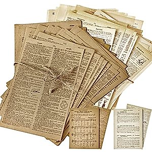 114 Pieces/ 2 Sets Junk Journal Pages Vintage Ephemera Pack Craft Paper for Albums Planner Journal Decorative Crafts Embellishment Supplies