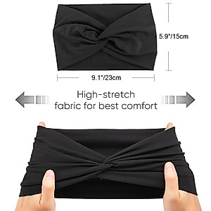 DRESHOW 8 Pcs Women Headbands for Hair Styling, Hair Wraps, Hairband for Sports, Daily Wear, Workout, Hair Accessories - 95% Polyester, 5% Spandex - 1 Package of 8 Count