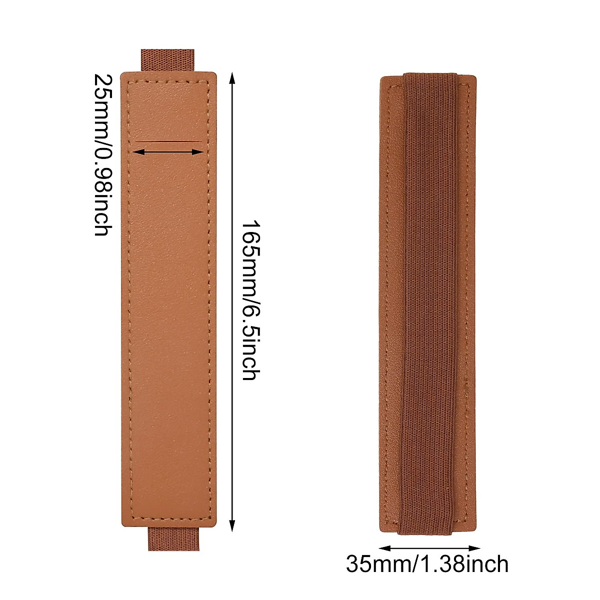 Honbay 6PCS Elastic Band Pen Holder PU Leather Pen Sleeve Pouch Journal Pencil Holder for Notebook Planners Binders and Books (6 Color)