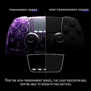 eXtremeRate Full Set Shell with Buttons Touchpad Cover Compatible with ps5 Edge Controller, Black Custom Replacement Decorative Trim Shell Front Back Plates Compatible with ps5 Edge Controller