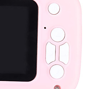 Mini Digital Camera, 1080p Kids Camera, 400mah Battery, Dual Front and Rear Cameras, 2.0 inch Full Color IPS Screen, for Kids Mini Educational Toy Camera (Pink)