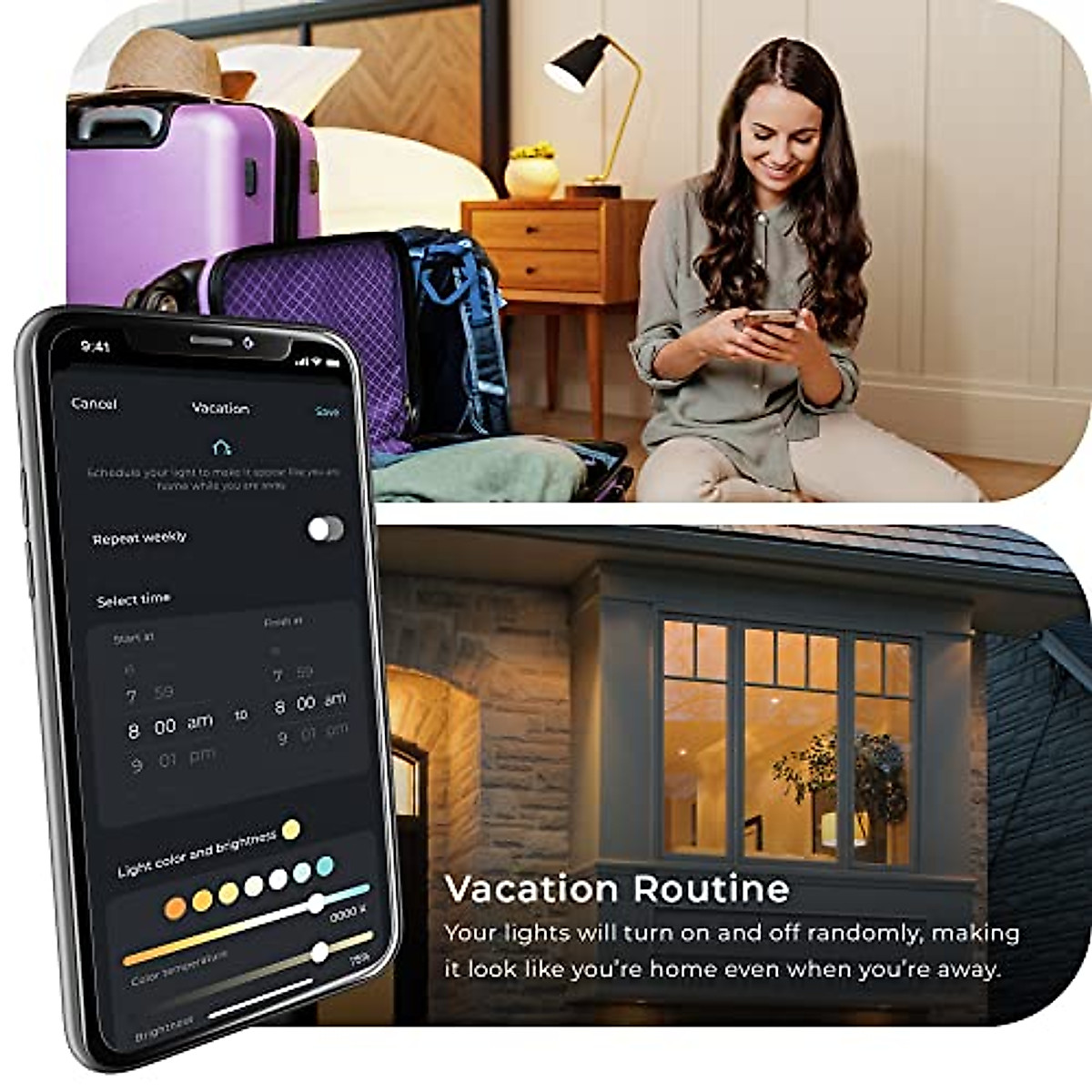 Globe Electric 50079 Wi-Fi Smart 5"/6" LED Retrofit Recessed Light, No Hub Required, Voice Activated, 11 Watts, Multicolor Changing RBG, Tunable White 2000K - 5000K, 700 Lumens, E26 Adaptor Included