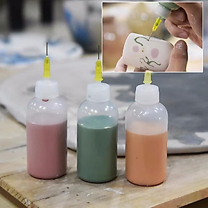 KIGITIK 8 Pack 30ml+50ml+100ml Glue Squeeze Bottle, Precision Tip Applicator Bottle, Needle Tip Squeeze Bottle, Glue Applicator Bottles, for Paint, Quilling, Craft, Ink, Oil