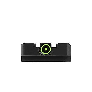 MEPRO FT Bullseye Rear, Fiber Optic and tritium Micro red dot Night Sight Compatible with IWI Masada 9,Green