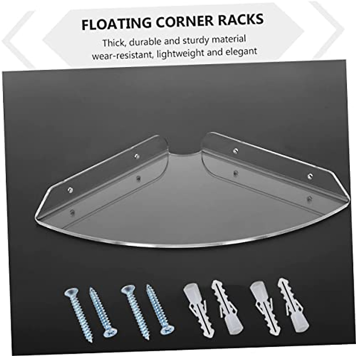 IMIKEYA 2pcs Speaker Stand Wall Mount Corner Shelf Wall Mount Speakers Wall Mounted Shelves for Storage Wall Mounted Corner Acrylic Hanging Rack Bathroom Wall Corner Shelf Wall Mount Ledge