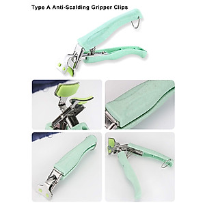 SPTECHMAKE Stainless Steel Anti-Scalding Dish Plate Gripper Clips Tongs Clamp Holder for Moving Hot Plate or Bowls with Food Out from Instant Pot Microwave Oven (2Pack)