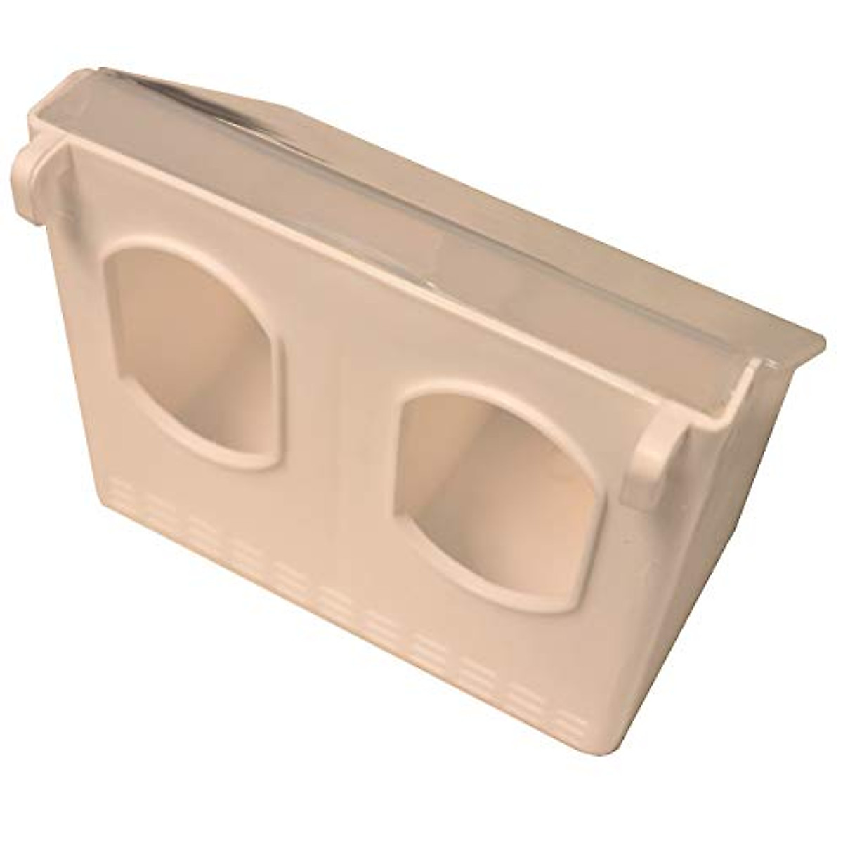 Rite Farm Products 2 Hole Plastic Quail Pigeon Dove Bird Outside of CAGE Feeder