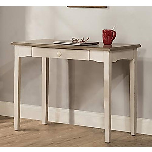 Hillsdale Furniture Clarion, Gray Wood Top/Sea White Base Desk/Table, Distressed