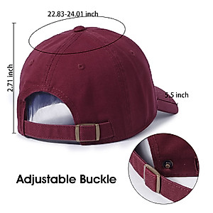 kozinu Unisex Cotton Baseball Cap Plain Blank Dad Hat Adjustable Vintage Solid Hat