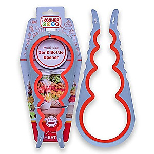 Meat Red Jar Opener – Safe Manual Bottle Opener, Comfortable Grip, Food Safe – Color Coded Kitchen Accessories
