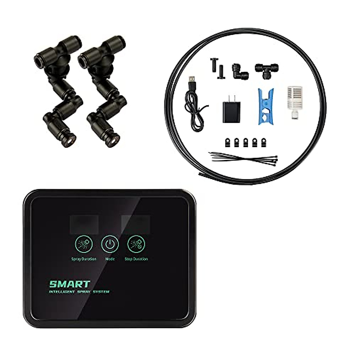 Reptile Automatic Humidifiers Spray System,vivarium Tank Misting System With Adjustable 360° Spray Nozzles And Timing Controller,amphibians Intelligent Humidifier For Rainforest Ecosystem