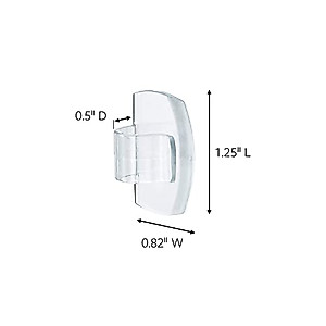 Command Clear Cable Clips - Plastic Adhesive Cord Clips for String Lights, Christmas Decorations, Wall, Office or Home Wires, 20 3M Clear Hooks, 24 Adhesive Strips and Wholesalehome Hook Torpedo Level