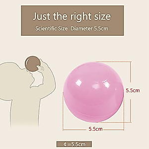 Ritaifer Ball Pit Balls 100 pcs for Kids, Children Crush-Proproof Plastic Balls for Ball Pit with 3 Bright Colors, Safe and Non-Toxic, BPA Free, Baby Toddler Pit Balls with Storage Bag (2.2inch)