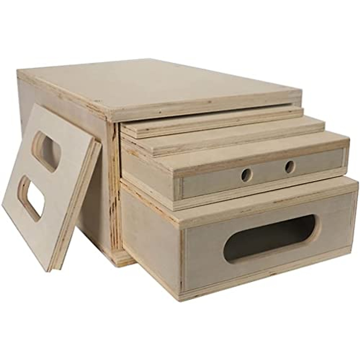 MYOYAY Photography Apple Box, Set of 5 Standard Wooden Apple Boxes with Magnetic Lid Multifunctional Wooden Boxes for Supporting Height-Adjusting Photo Studio Film Set and Photography