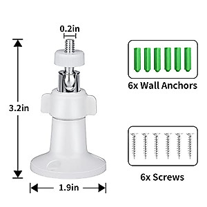 Security Wall Mount for Arlo Pro, Arlo Pro 2, Arlo Ultra, Arlo Pro 3, Arlo Go, Arlo Essential Spotlight Camera, Adjustable Indoor/Outdoor Mounting Bracket for Your Surveillance Camera (2 Pack)