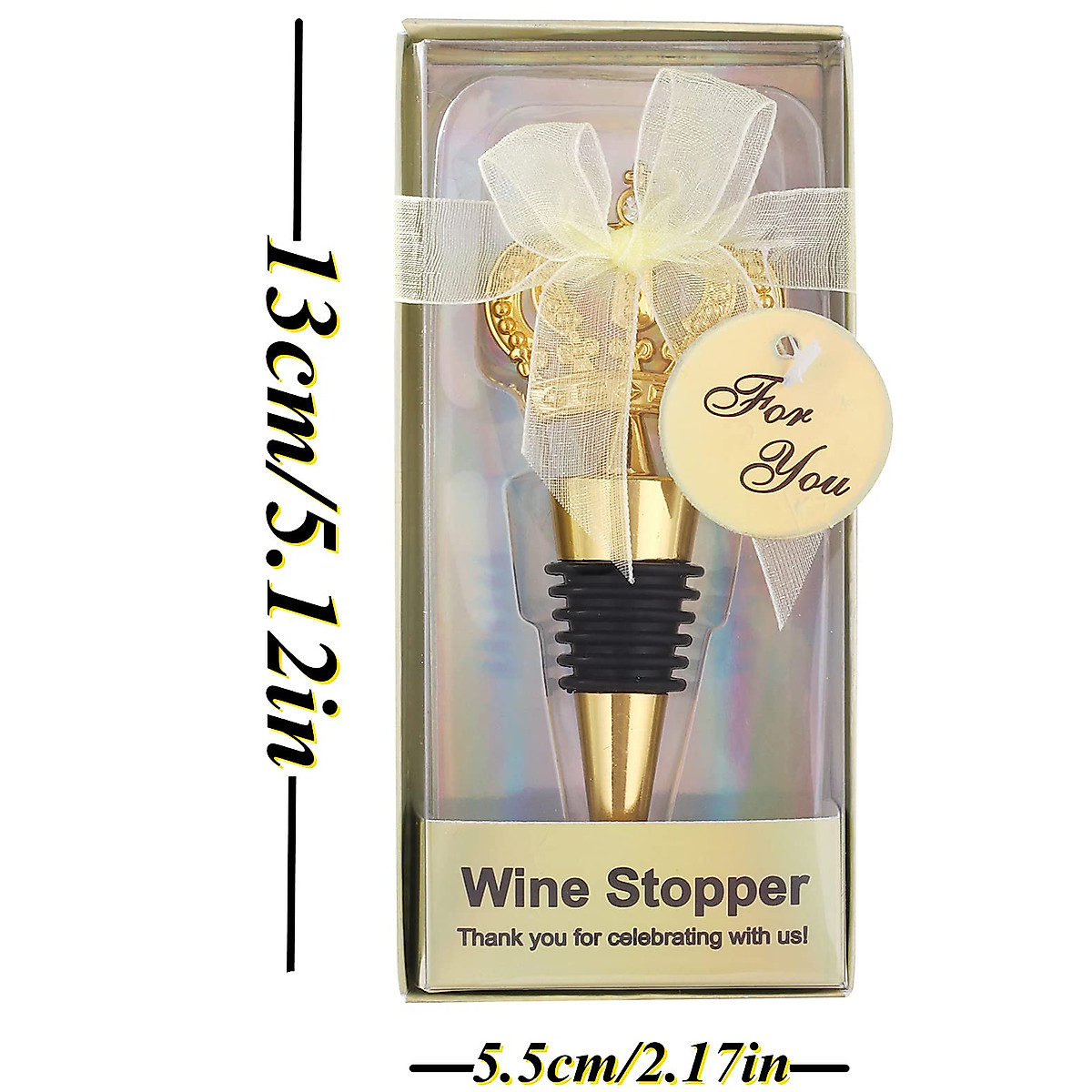 12PCS Gold Crown Wedding Favors for Guests,Funny Wine Bottle Stoppers Birthday Party Favors Bridal Shower Anniversary Return Gift (Crown Stopper, 12)