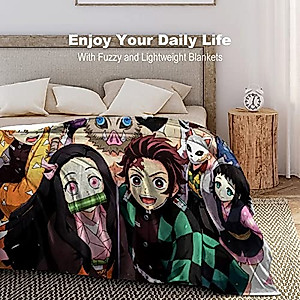 Anime Blanket Ultra Soft Flannel Throw Blanket Gifts for Kids Adults All Season 50"x40"