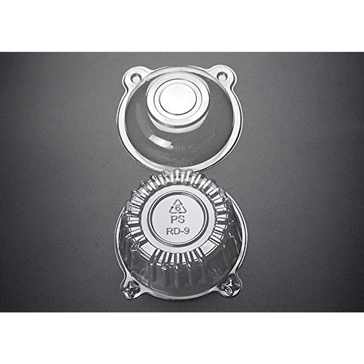 Leoyoubei 100 pieces BPA Free Clear Plastic Single Individual Cupcake Boxes,Muffin Dome Holders Cases Boxes Cups Pods,Clamshell Container Cupcake Holders,Great for Parties or Cake/Muffin Sales