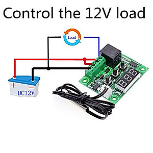 E-outstanding Temperature Controller DC 12V Digital Cooling/Heating Temp Thermostat -50-100 Degree Controlled Switch Module W1209 + Acrylic Box
