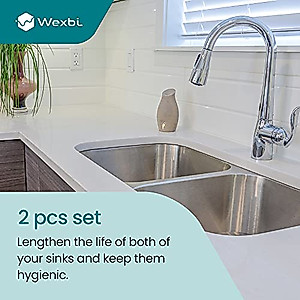 EUOTEO Kitchen Sink Bottom Grid Protector Drying Rack 2pcs Set - 13 5/8 in x 11 5/8 - Stainless Steel Protector with Draining Hole