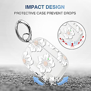 Maxjoy Airpods Pro 2nd Generation Case 2022,Cute Airpods Pro 2nd Generation Case, Airpods Pro 2 Case Cover with Keychain for Women Girls (Morning Flower)