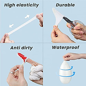 Finger Cots, Inartato Latex Finger Protectors Rubber Finger Tips Sleeves Toes Gloves Multi-Used for Handmade, Beauty Nail, Tattoo Electronic Repair Apply (Medium Size 300 Pcs Per Case)