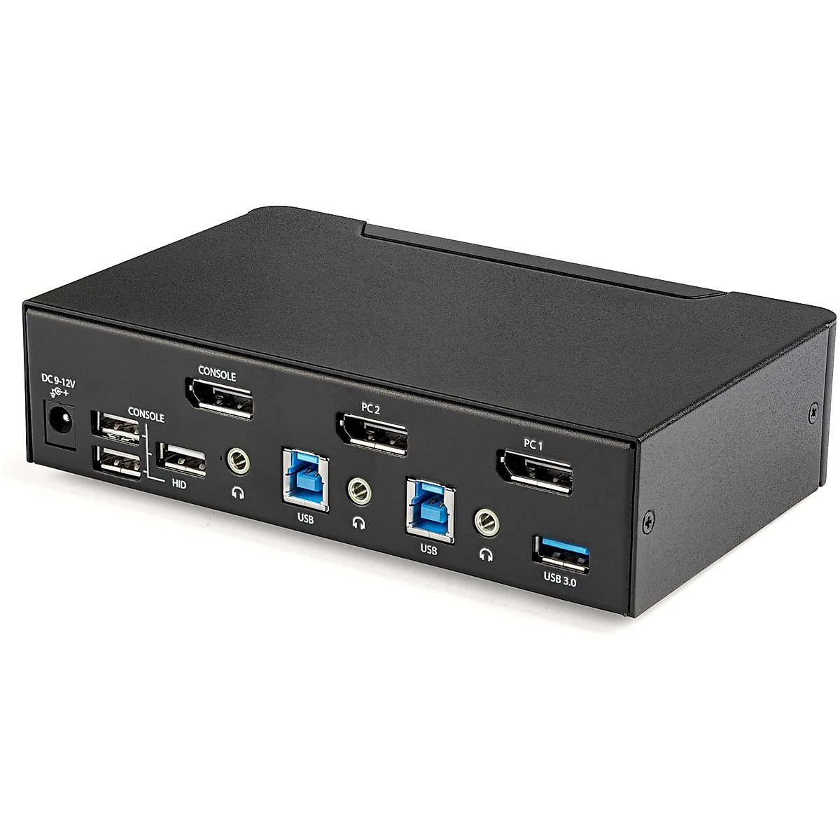 StarTech.com 2 Port DisplayPort KVM Switch - 4K 60Hz - Single Display - Dual Port UHD DP 1.2 USB KVM Switch with Integrated USB 3.0 Hub & Audio-Dell HP Apple Lenovo-TAA Compliant (SV231DPU34K), Black