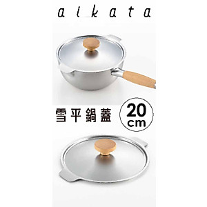 Yoshikawa PD3007 Stainless Steel Dripless Pourer, Snow Flat Pot, One Hand Pot, 7.9 inches (20 cm), 6.1 gal (2.3 L), For Both Induction and Gas Fires, Made in Japan