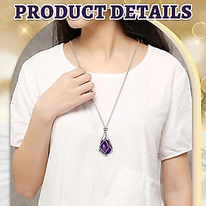 Rollooo Handmade Crystal Holder Necklace - Stainless Steel Cage for Stone, Crystal Pendant Necklace with Adjustable Length, Quartz Gemstone Jewelry for Women Men 1