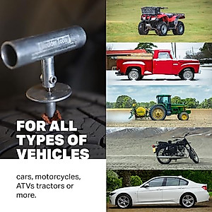 Boulder Tools Heavy Duty Tire Repair Kit - Flat Tire Puncture Repair Kit - Professional Tools for Quick and Easy Repair - Suitable Tire Plug Kit for Car, Truck, RV, Motorcycle, Tractor, and Trailer