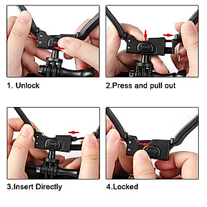 Taisioner POV/VLOG Smartphone Selfie Neck Mount Strap for GoPro AKASO DJI Osmo Action Camera and Smart Phone Video Record Accessories