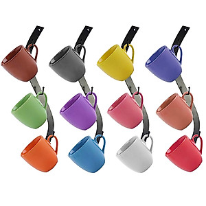 Coffee Mug Wall Rack - Metal Mug Racks for Wall - Unique "S" Curve Design - Wall Mug Rack - Coffee Cup Rack Wall Hanging Holder - Teacup and Mason Jar Hanger Display Holder