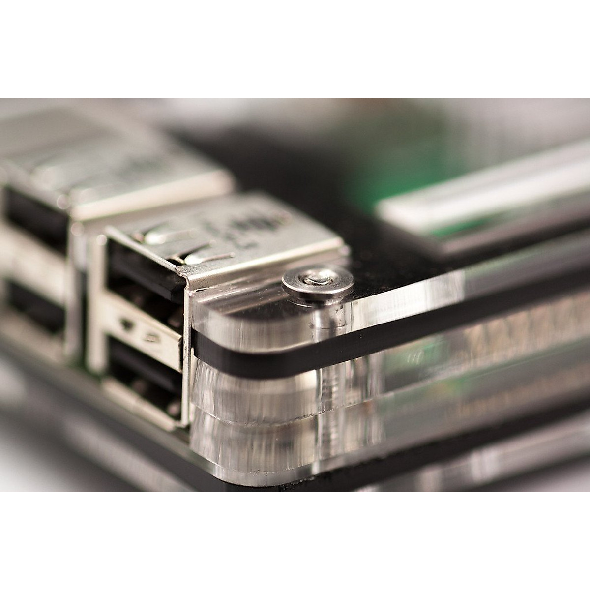 C4Labs Zebra Case Kit for Raspberry Pi 3B+, 3, 2, 2B and B+ Heat Sinks and Power Cord Included-Black Ice